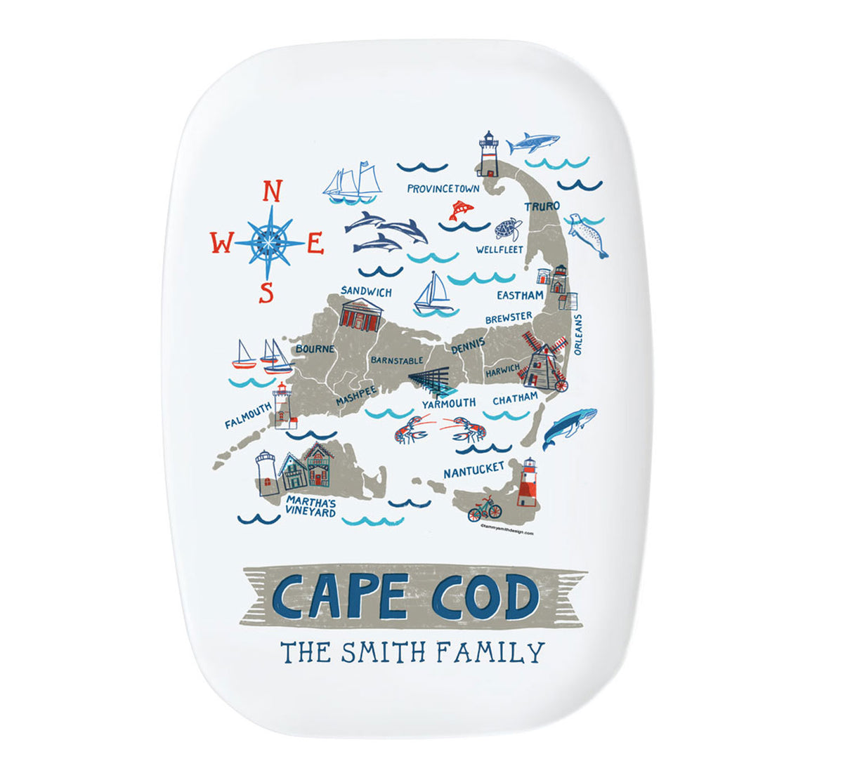 Cape Cod Platter-Custom City Platter – Tammy Smith Design