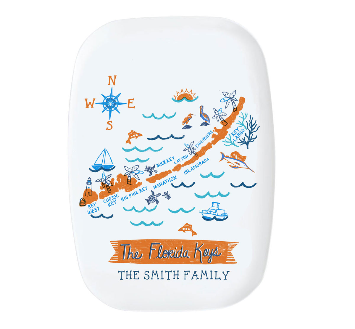 Florida Keys Platter-Custom City Platter – Tammy Smith Design
